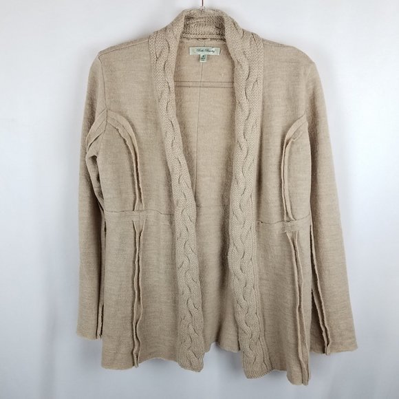 Beth Bowley | Sweaters | Beth Bowley Sweater Tan0 Wool Cardigan M Dark ...